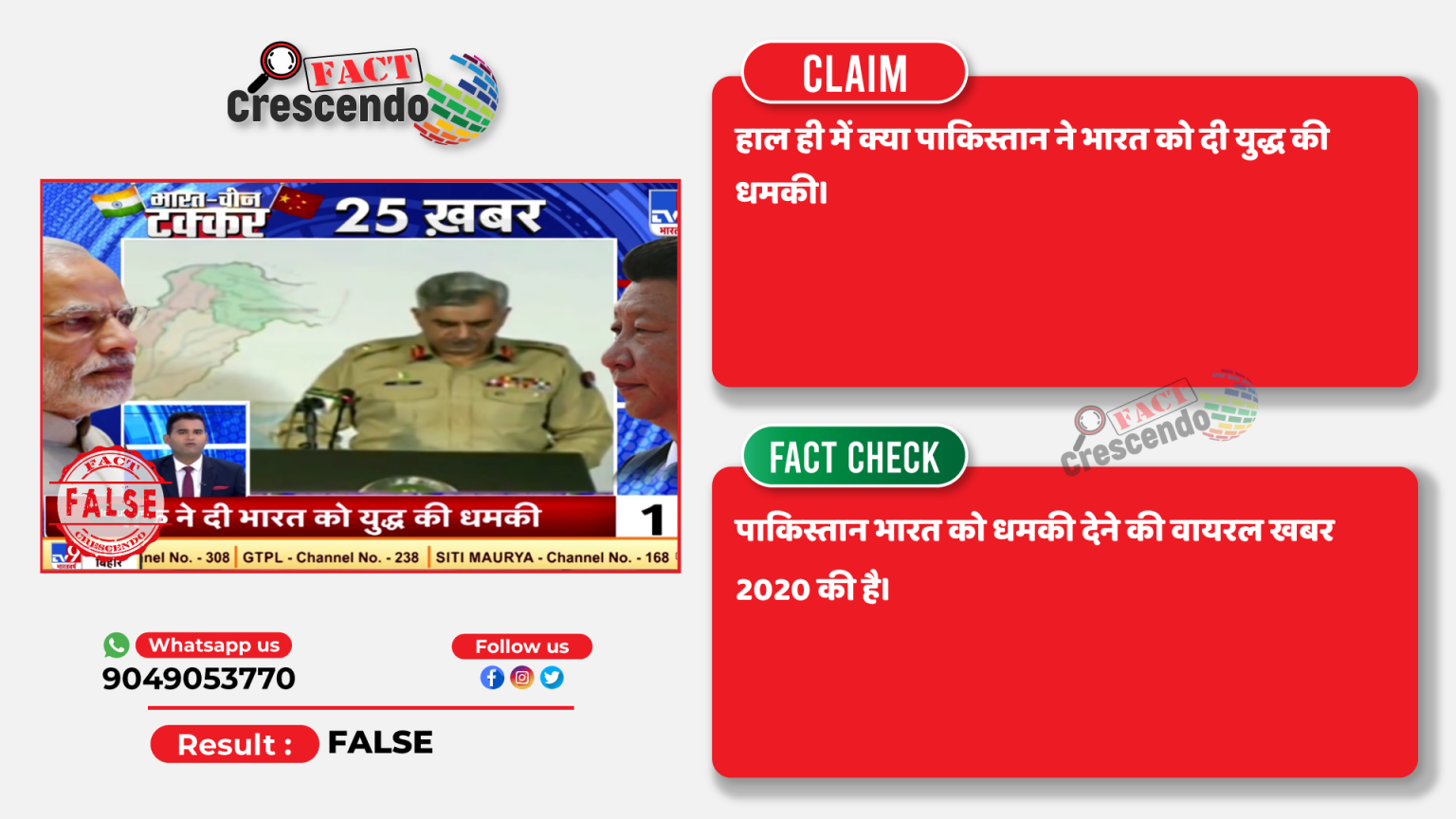 क्या पाकिस्तान ने दी भारत को फिर से युद्ध की धमकी? पुराना वीडियो भ्रामक ...